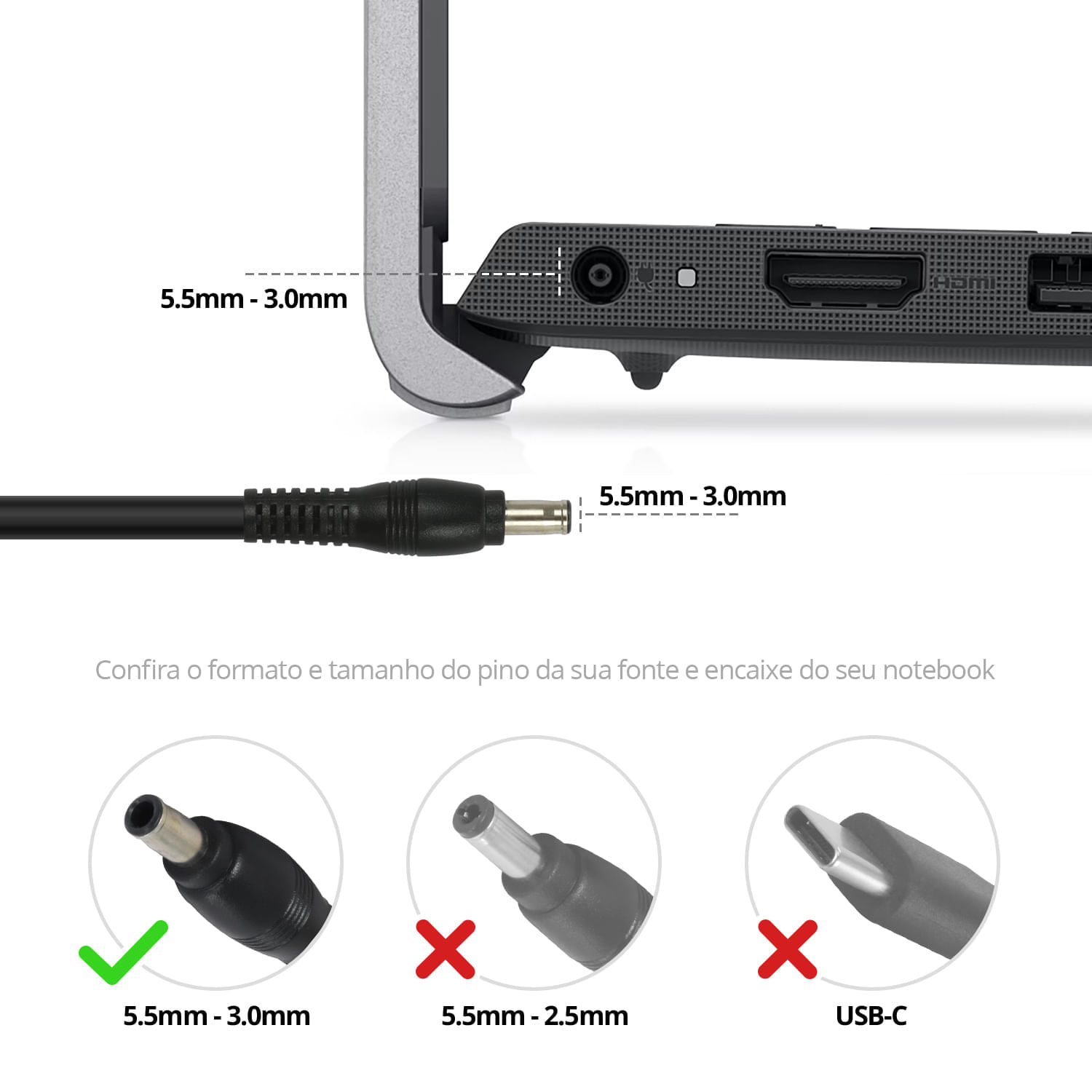 Fonte Carregador para Notebook Samsung RV411 - BB Baterias Fonte Carregador para Notebook Samsung RV411 - BB Baterias