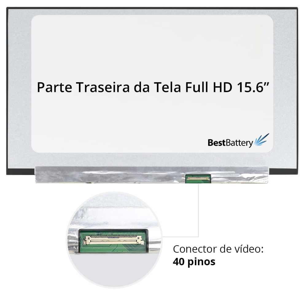 Tela 15.6" N156HMA-GA1 REV.C2 Full HD LED Slim IPS Notebook - BB Baterias